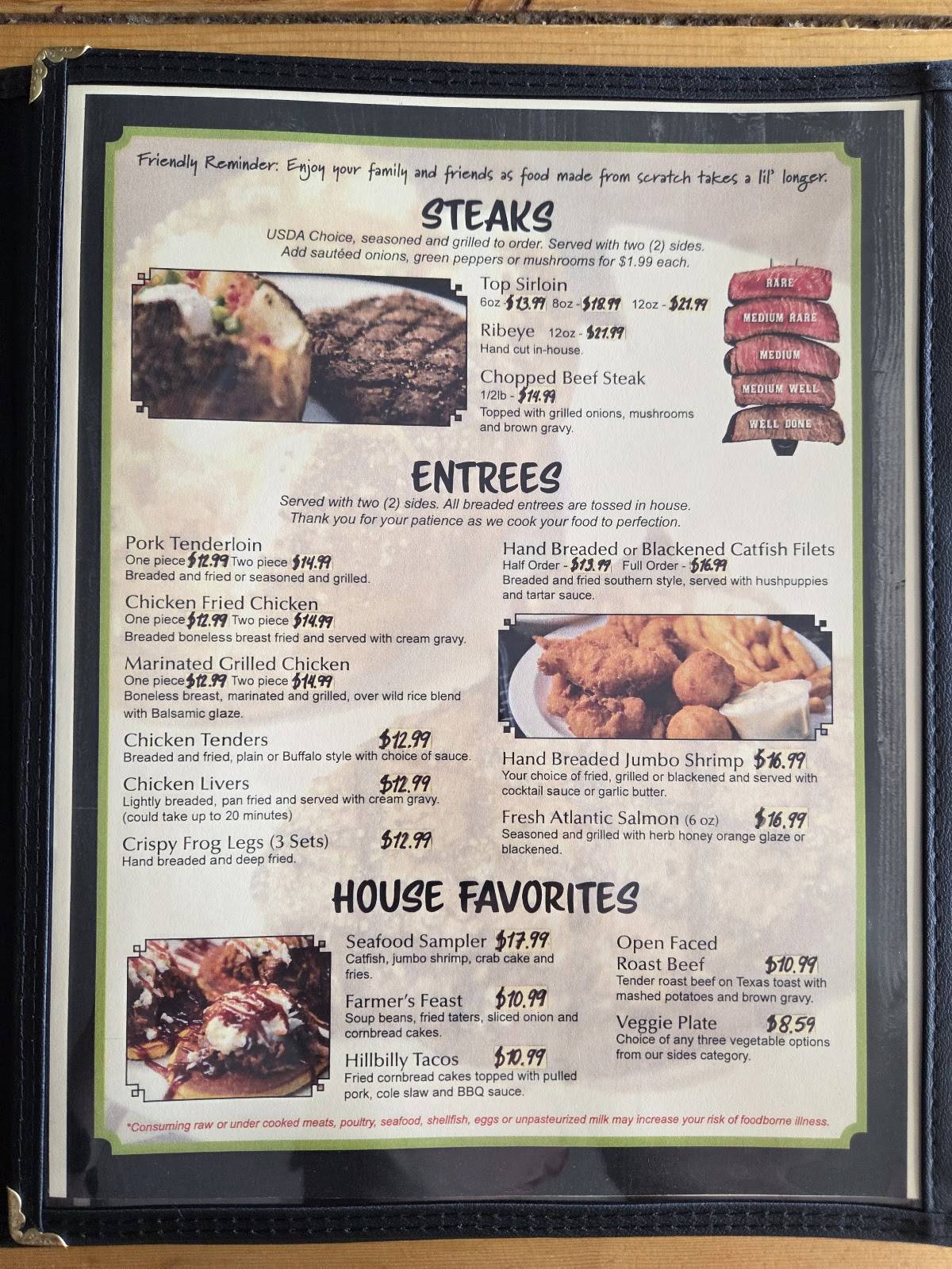 Menu at Limestone Grille & Restaurant, Mount Vernon, 75 Holt Dr