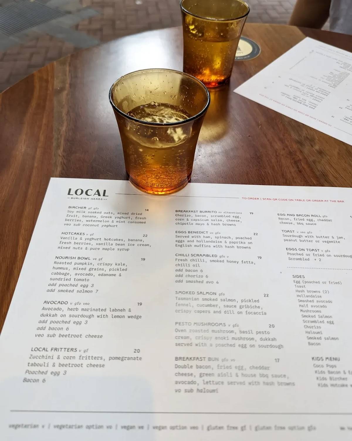 Menu at Local Burleigh pub & bar, Burleigh Heads