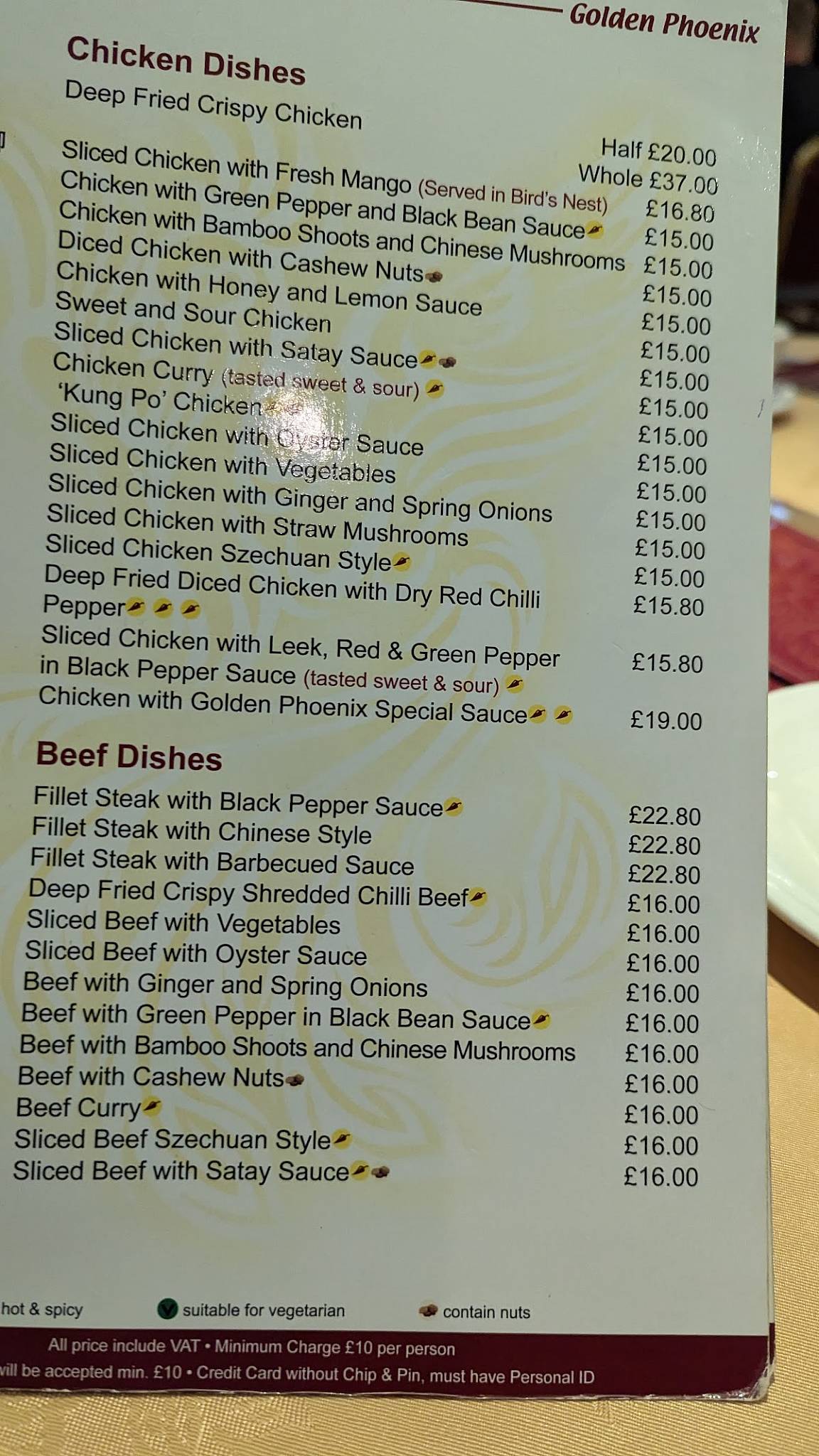 Menu at Golden Phoenix 金凤凰 Authentic Chinese All day Dimsum restaurant ...