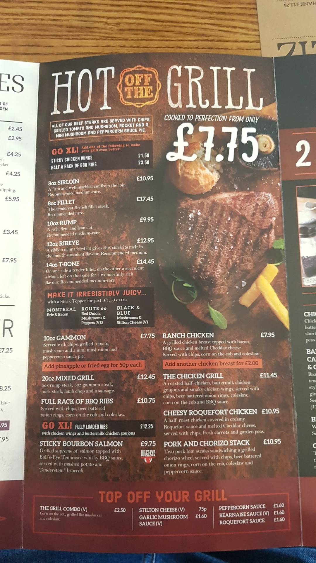 Menu at Longacre pub & bar, Skelton and Brotton