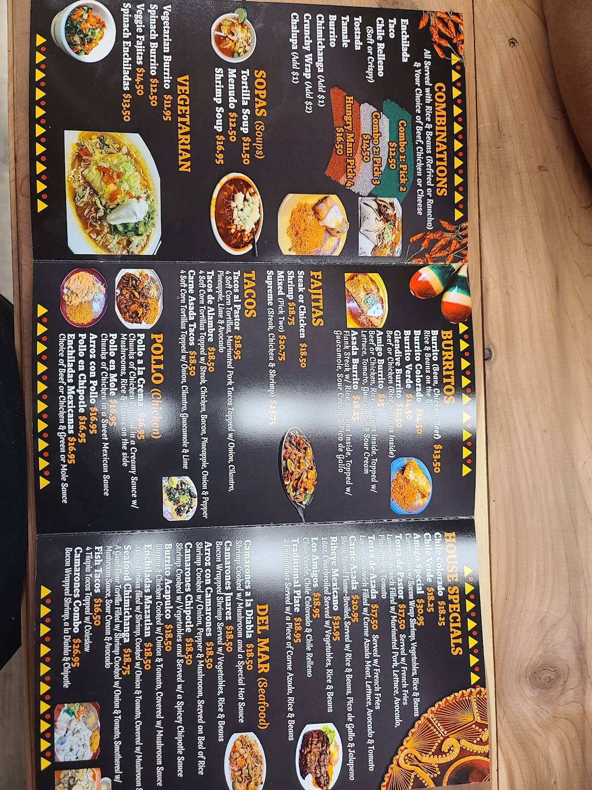 Menu at Los Amigos of Glendive restaurant, Glendive