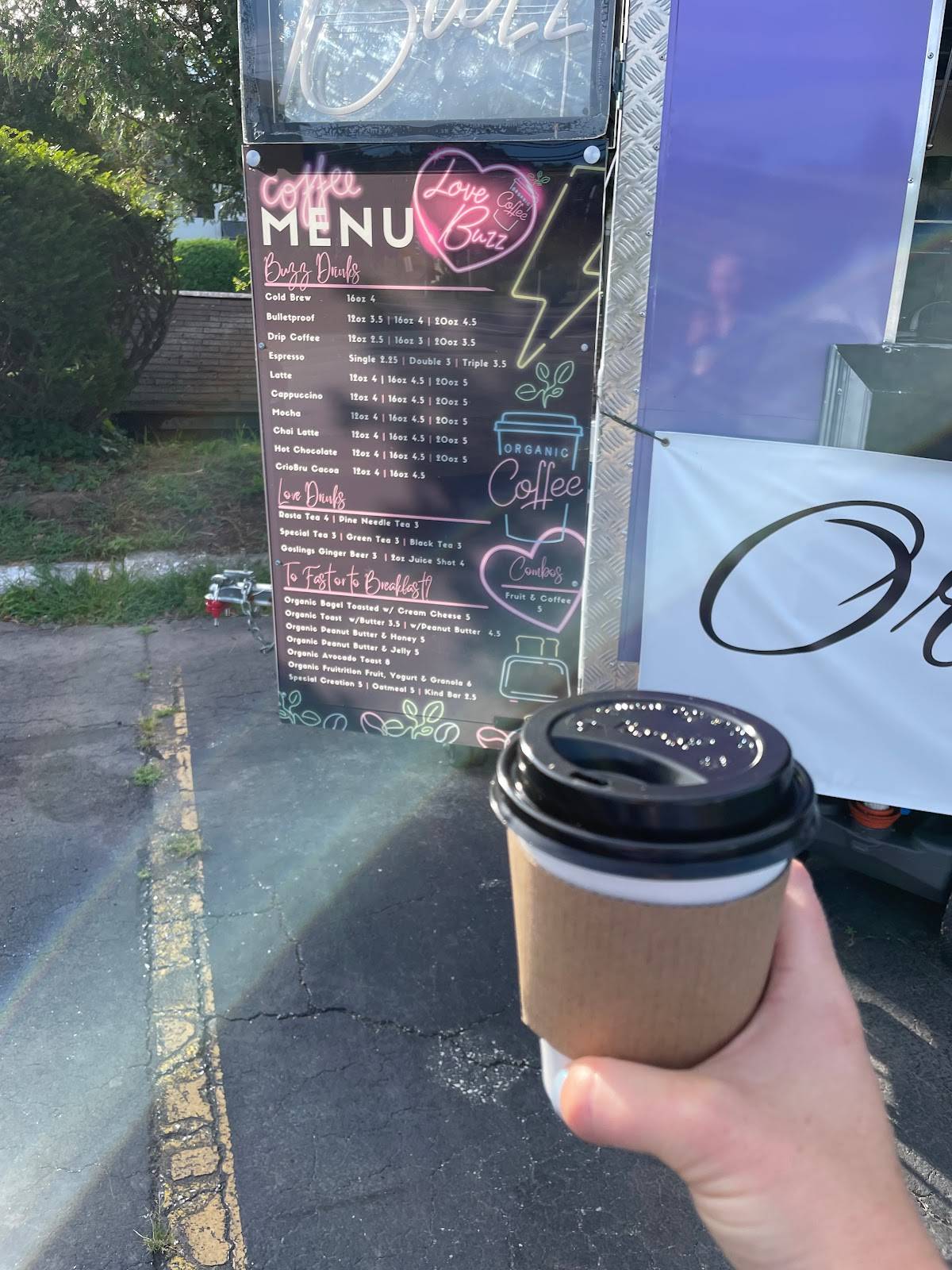 Menu at Organic Cafe, Brattleboro