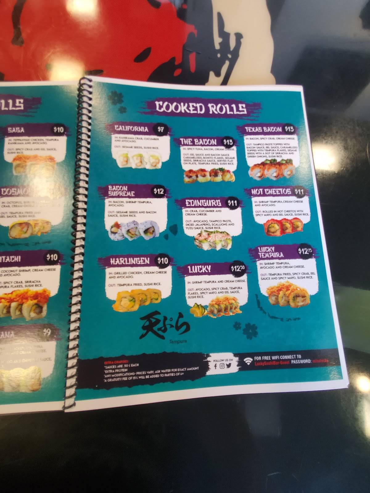 Menu at Lucky Sushi Bar, Edinburg, W Trenton Rd