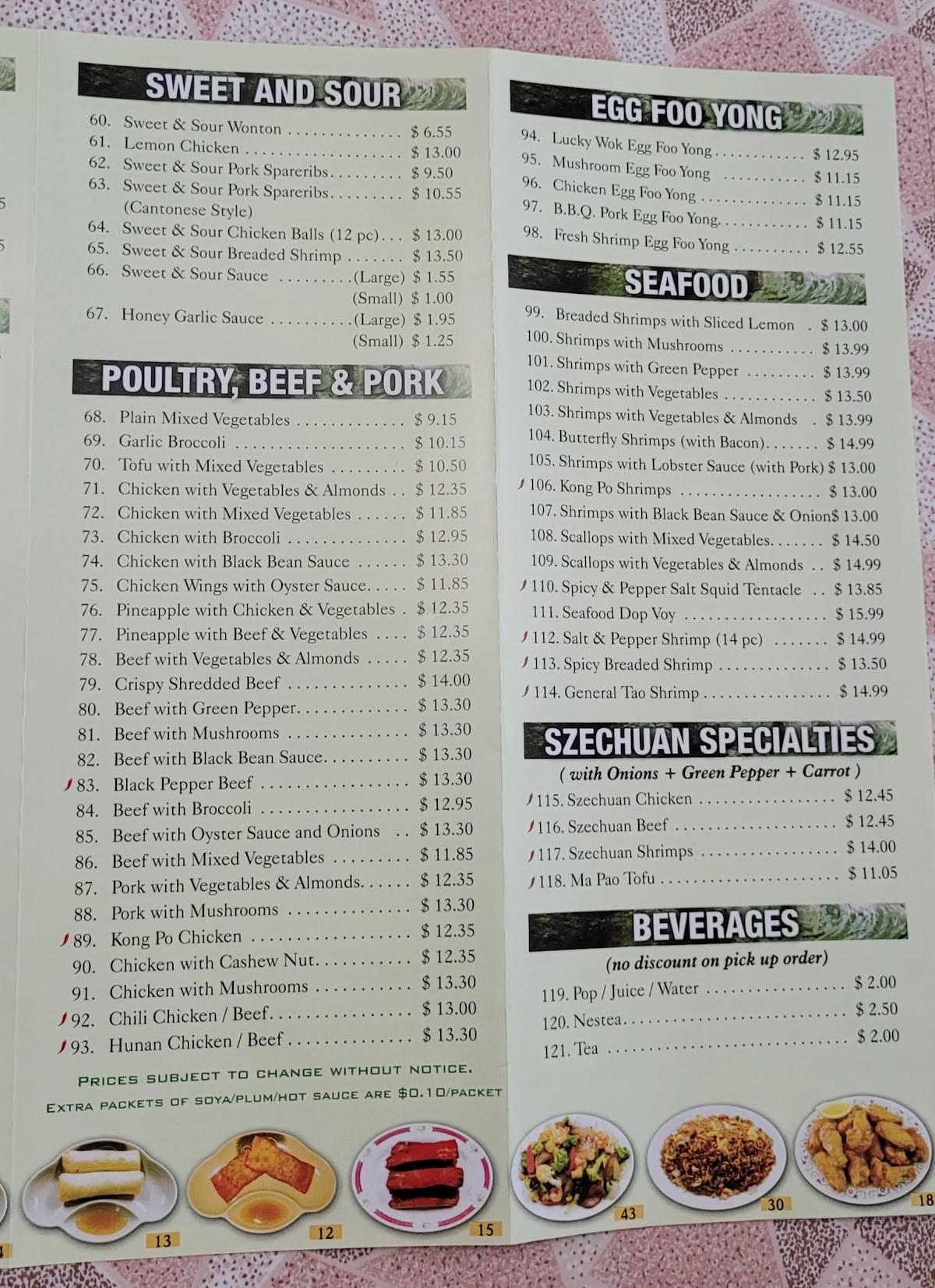 Lucky wok menu store