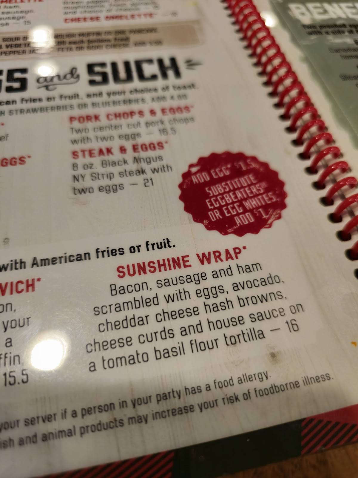 Menu at Lumber Inn restaurant, Delafield