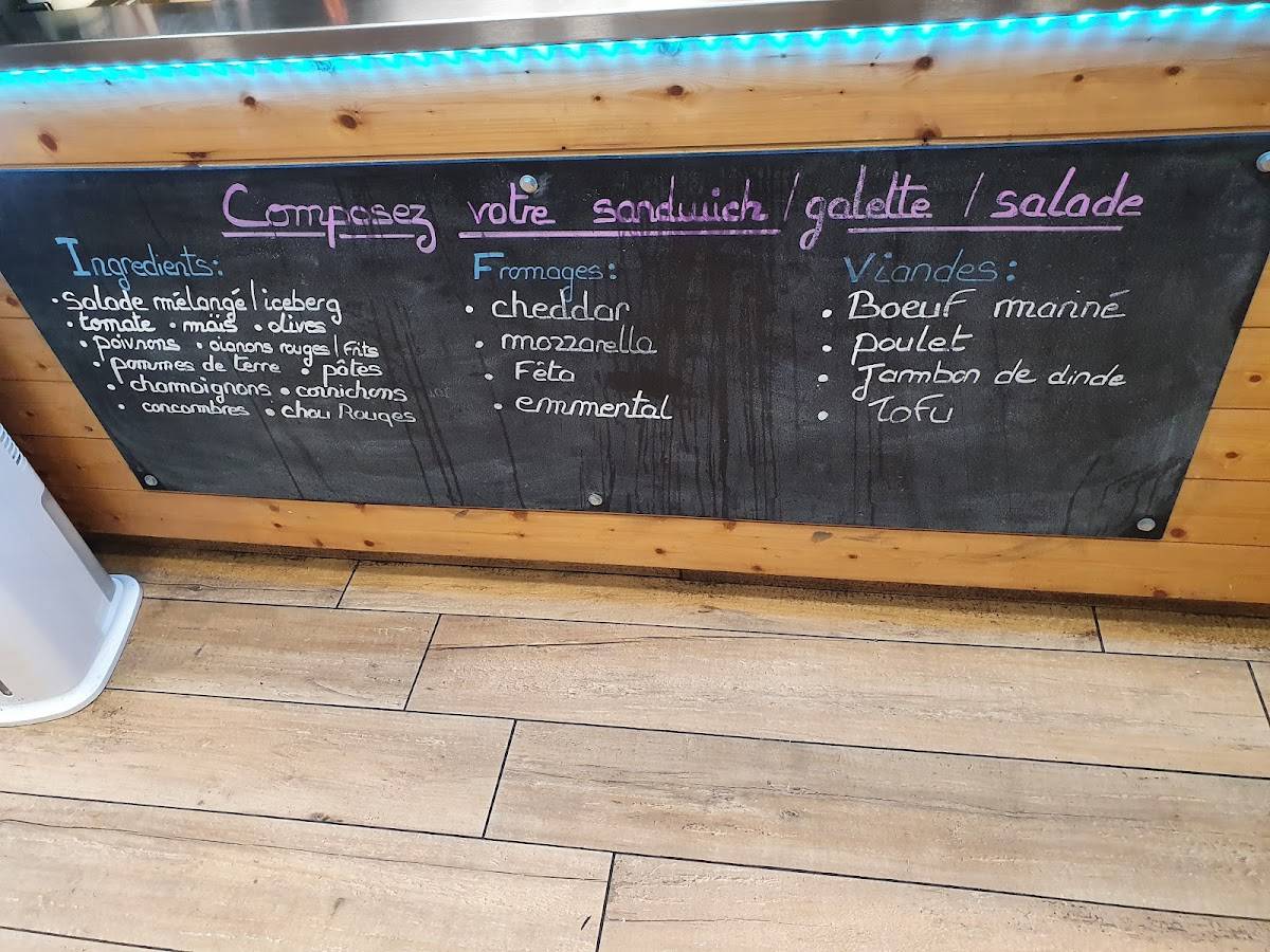 Menu au Lunchy bubble tea restaurant, Limoges
