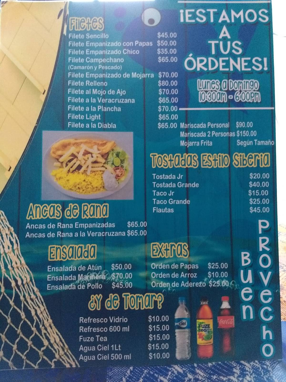 Carta del restaurante MARISCOS LA PESCA, Monterrey