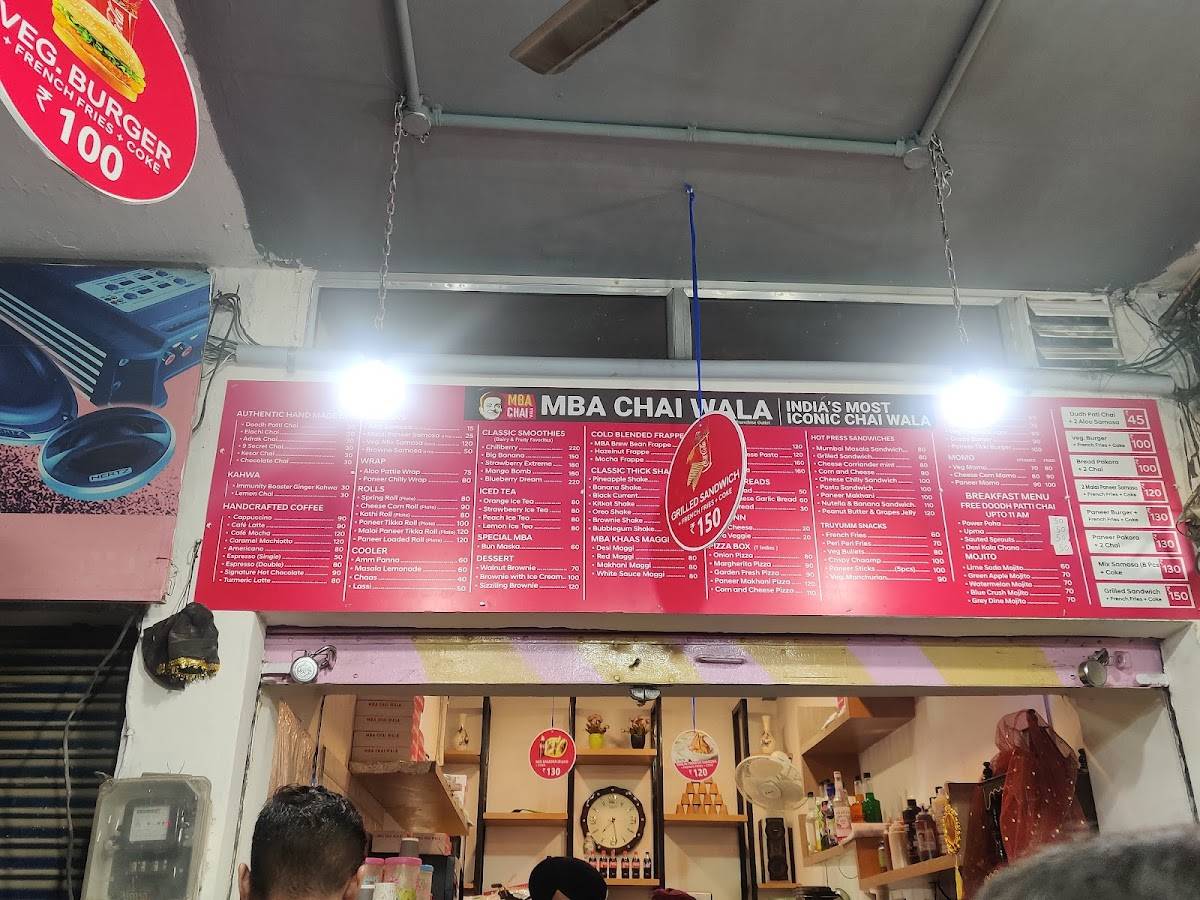 Menu at MBA CHAI WALA CHANDIGARH, Chandigarh