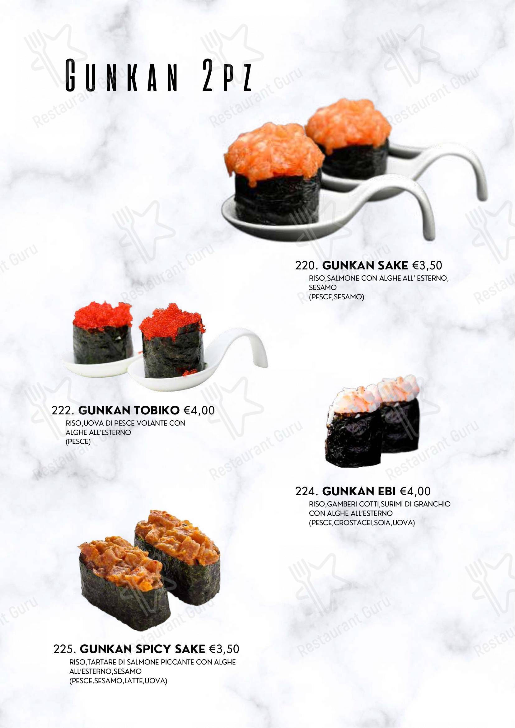 Menu at MI SUSHI MESTRE restaurant, Venice
