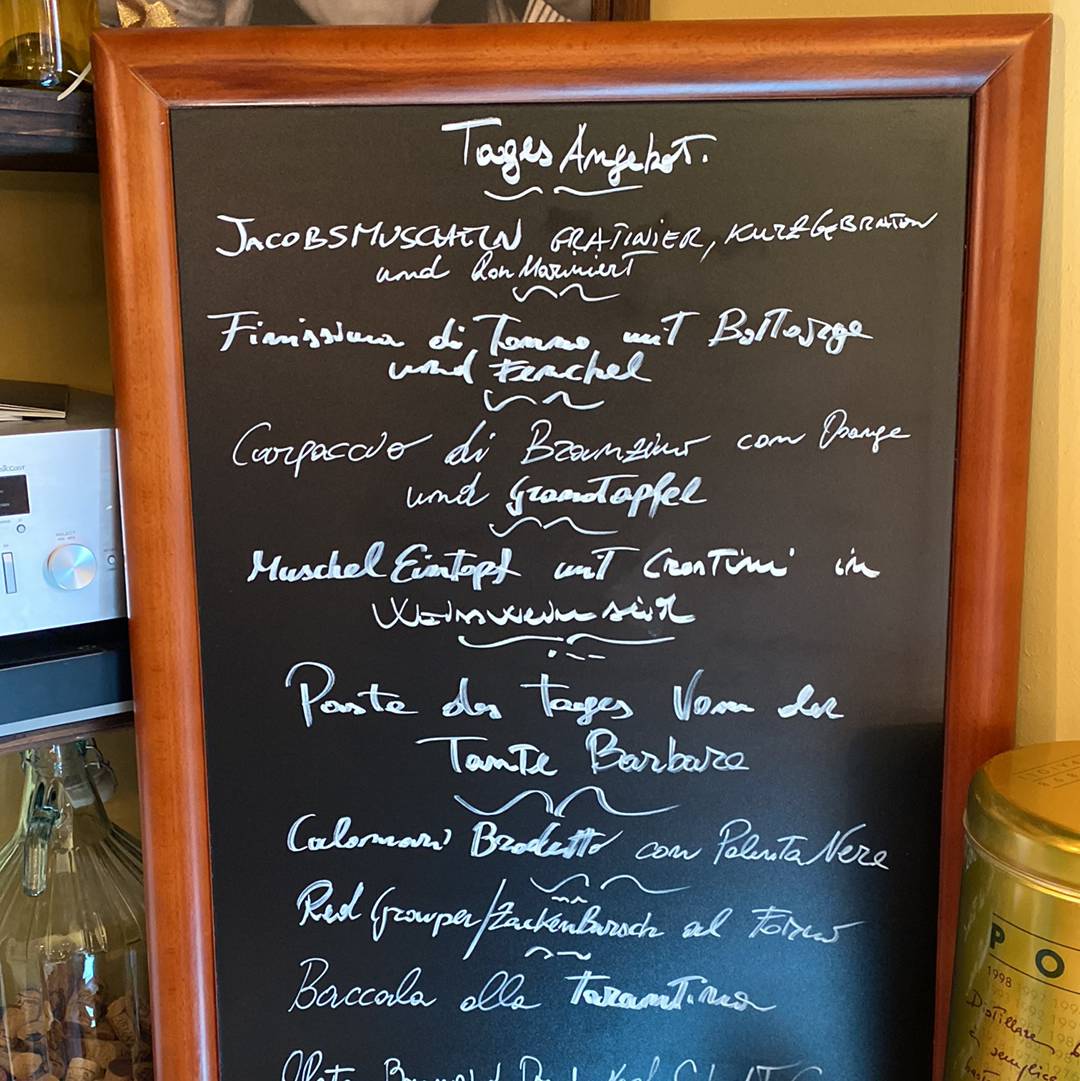 Speisekarte von Made in sud restaurant, Wien
