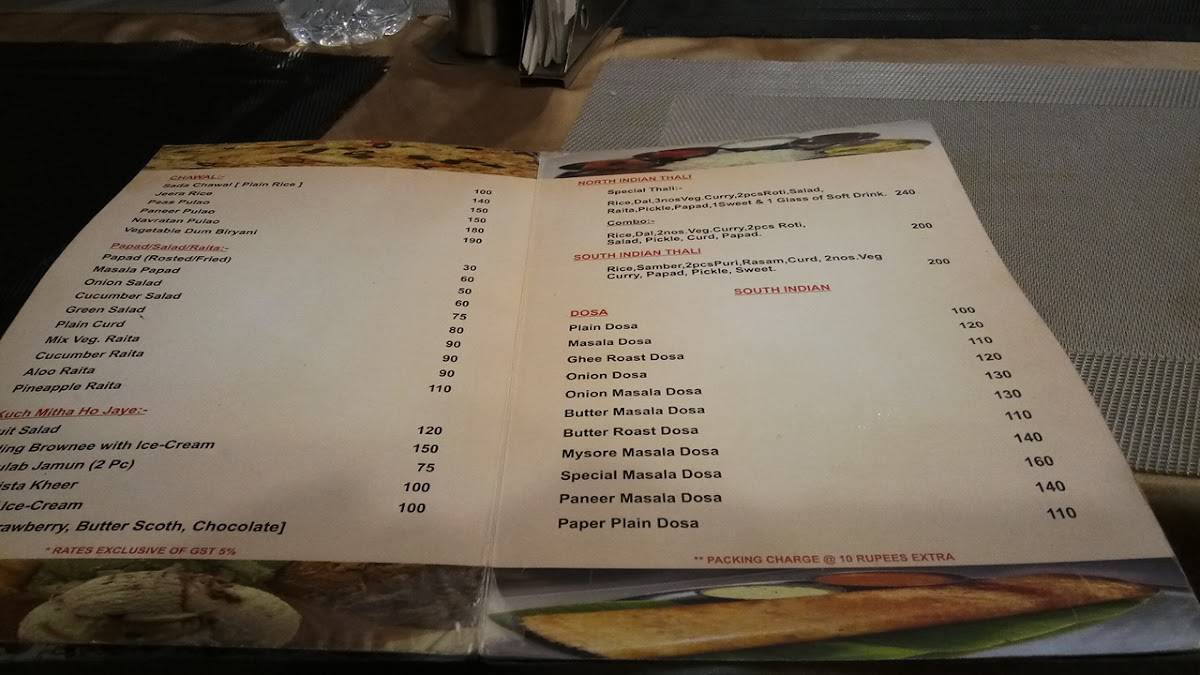 Menu at Madras Cafe, Shillong, HVGJ+MM3