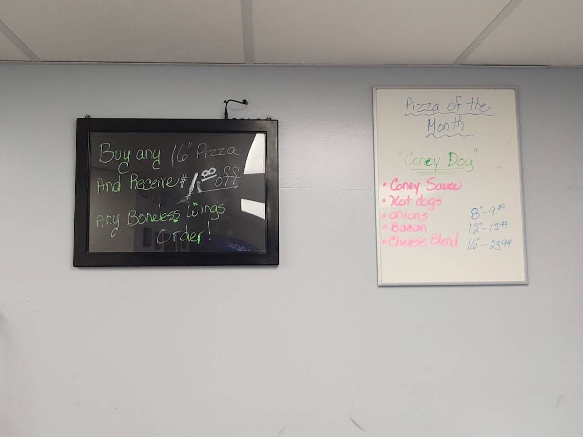Menu at Main Street Pizza & Subs pizzeria, Holmesville