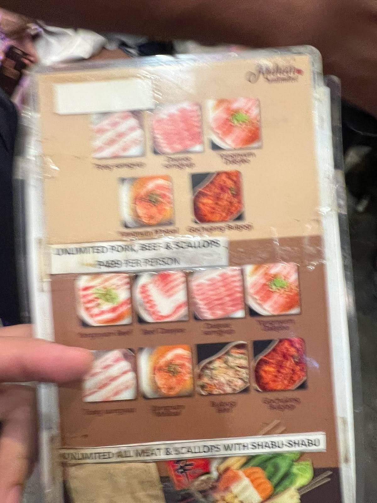 Menu at Muhan Samgyupsal 무한삼겹살 restaurant, Makati