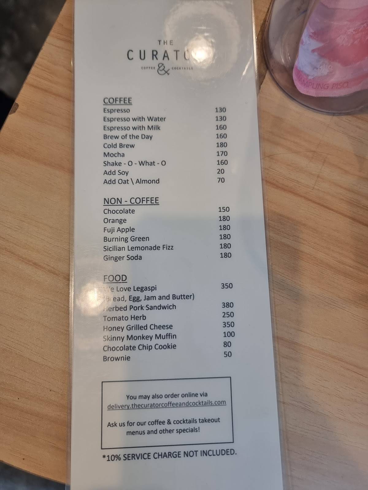 Menu at The Curator Coffee & Cocktails pub & bar, Makati, 134 Legazpi ...