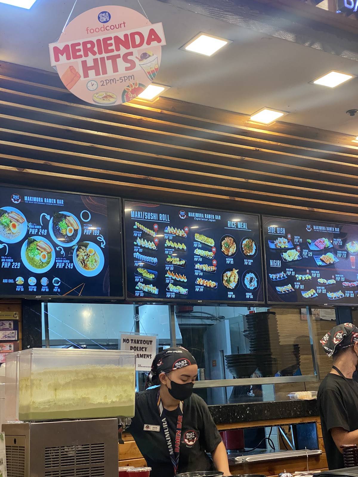 Menu at Makimura Ramen Bar SM City Baguio, Baguio