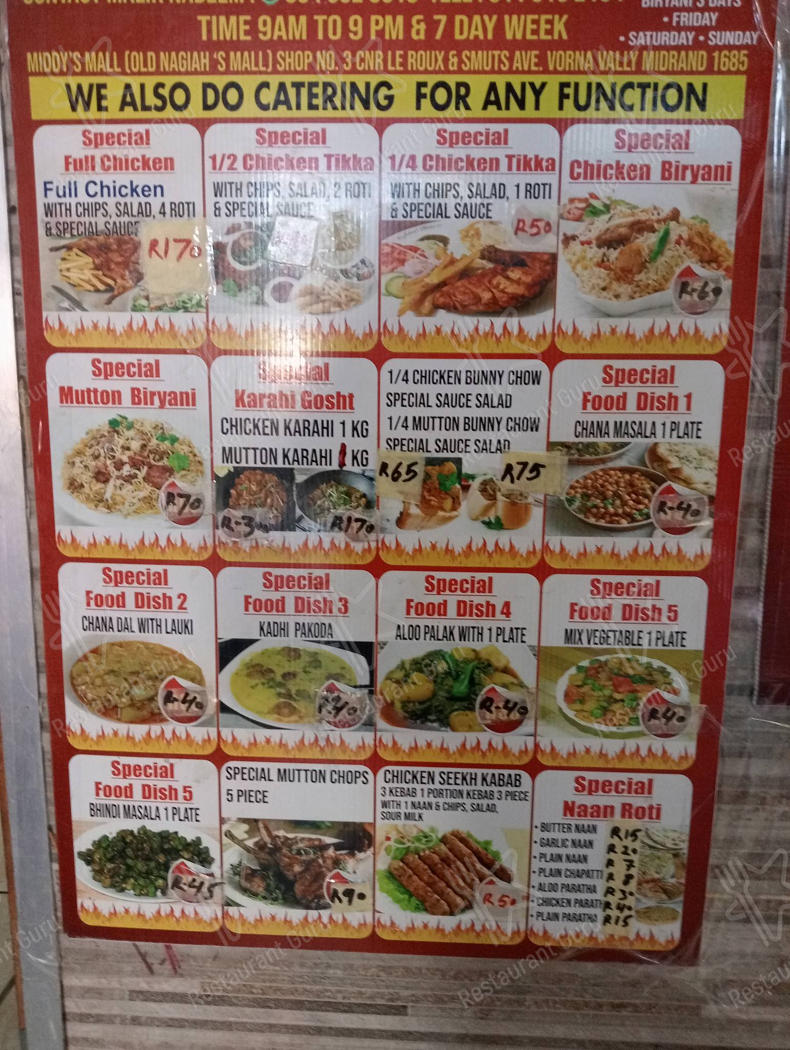 Menu at Malik Tikka House Midrand restaurant, Midrand