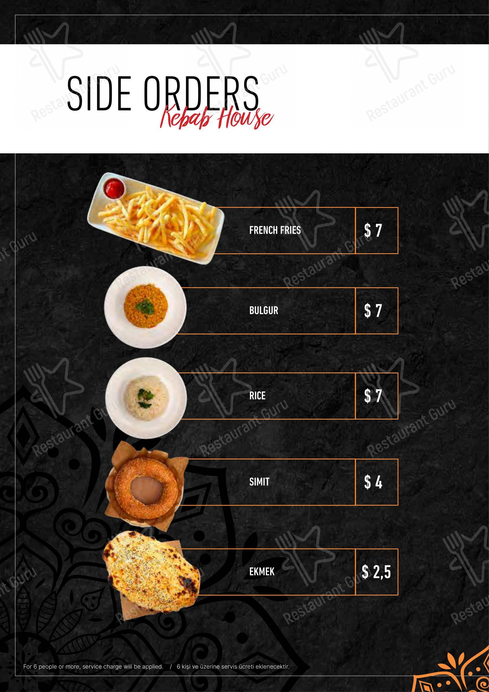 Menu at Mangal Kebab House restaurant, Toronto