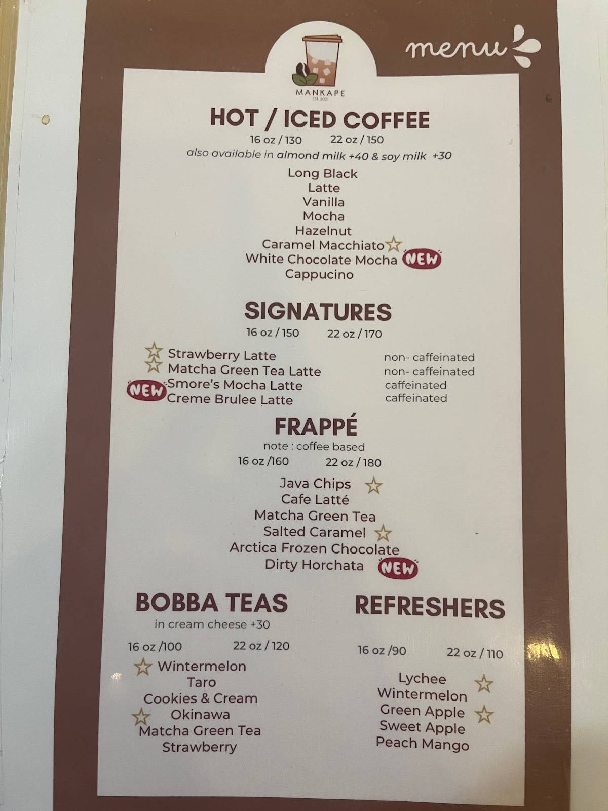 Menu at Mankape, Dagupan