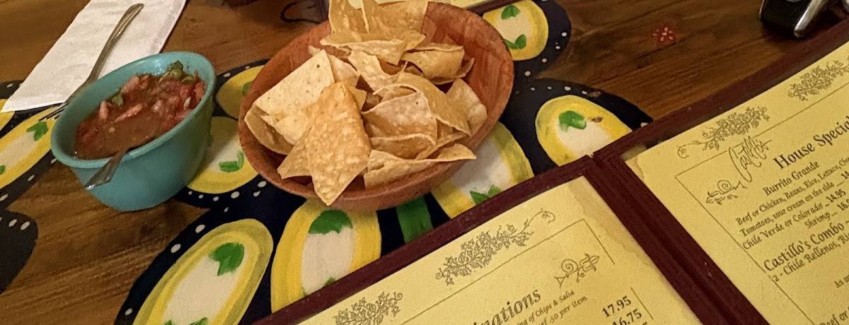 Menu at Mariposa Castillo's Mexican Restaurant, Mariposa