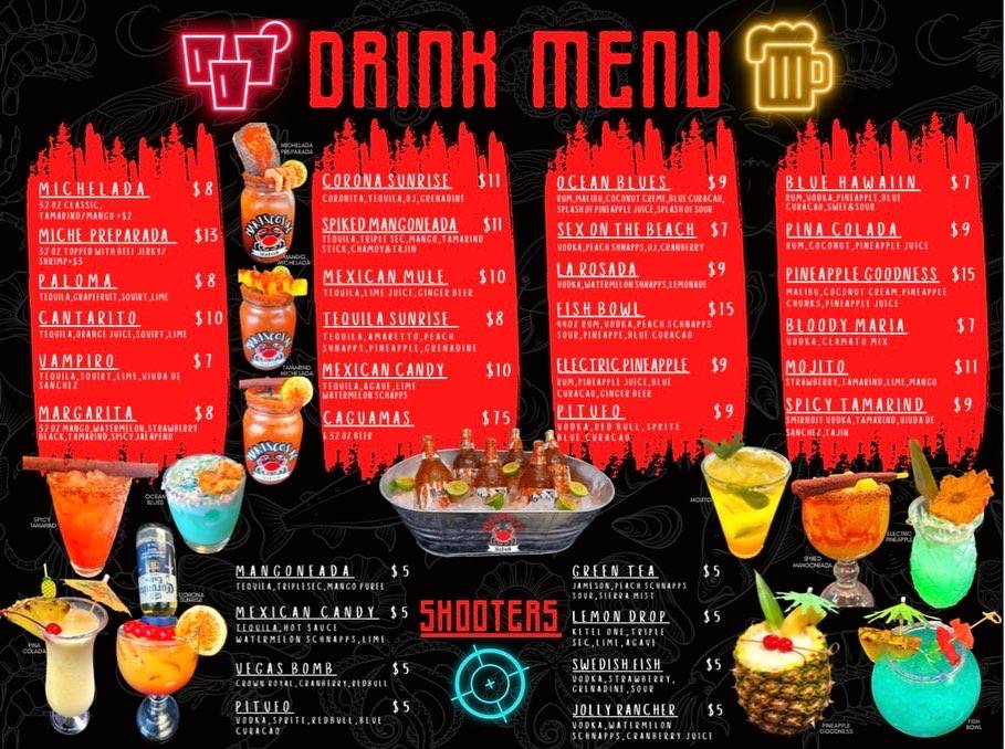 Menu at Mariscos KC restaurant, Olathe