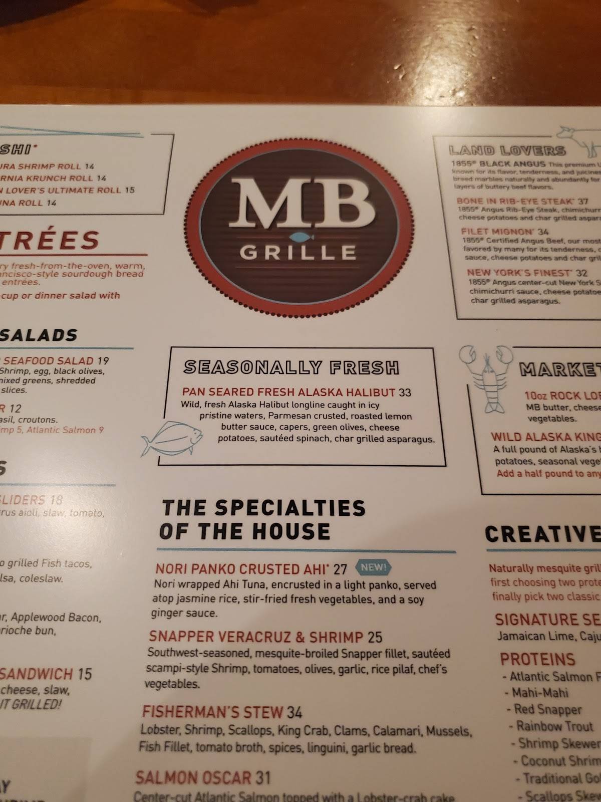 Menu at Market Broiler Huntington restaurant, Huntington Beach