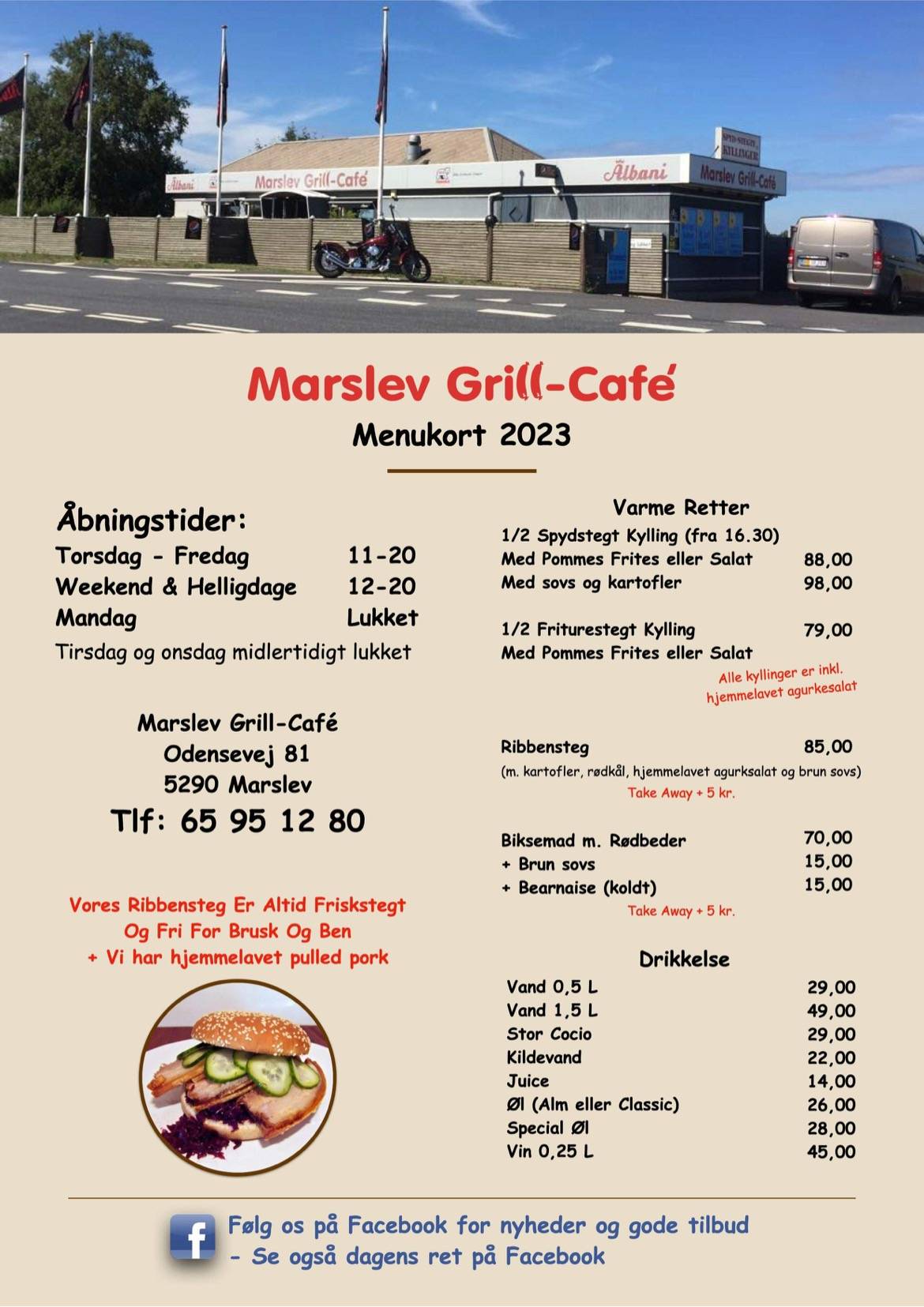 Menu at Marslev Grill restaurant, Marslev