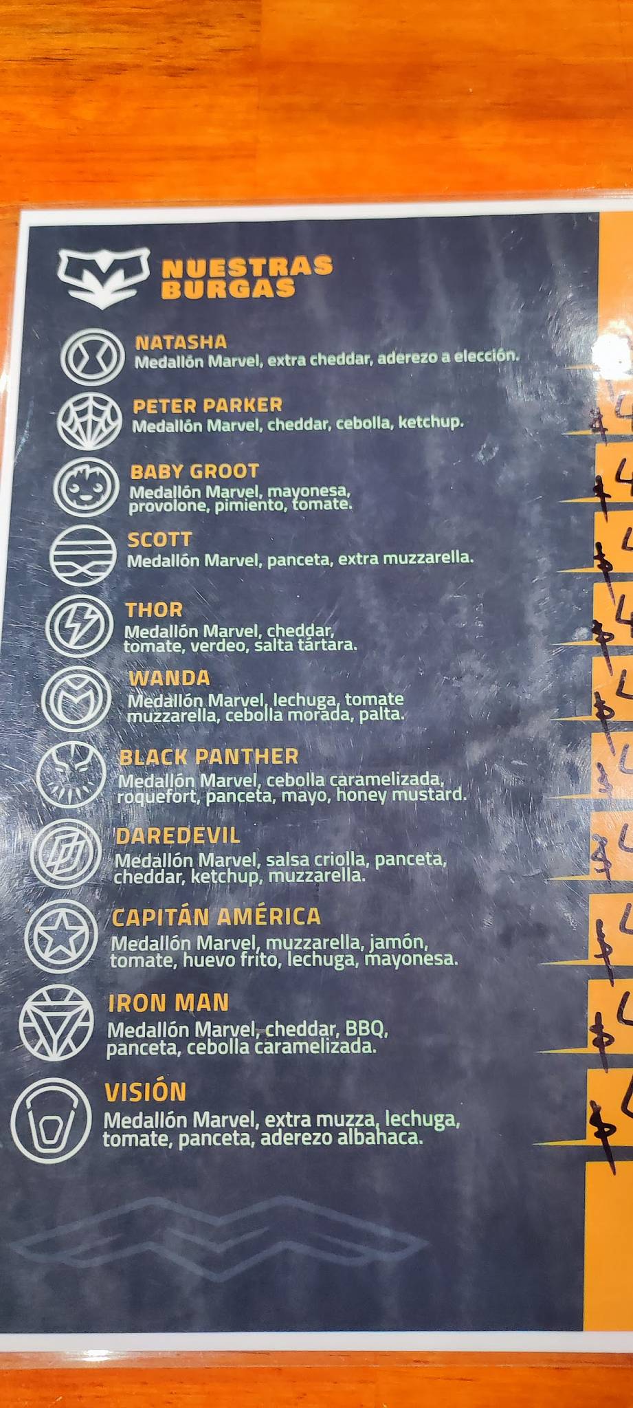 Menu at Marvel Food Rosario restaurant, Rosario