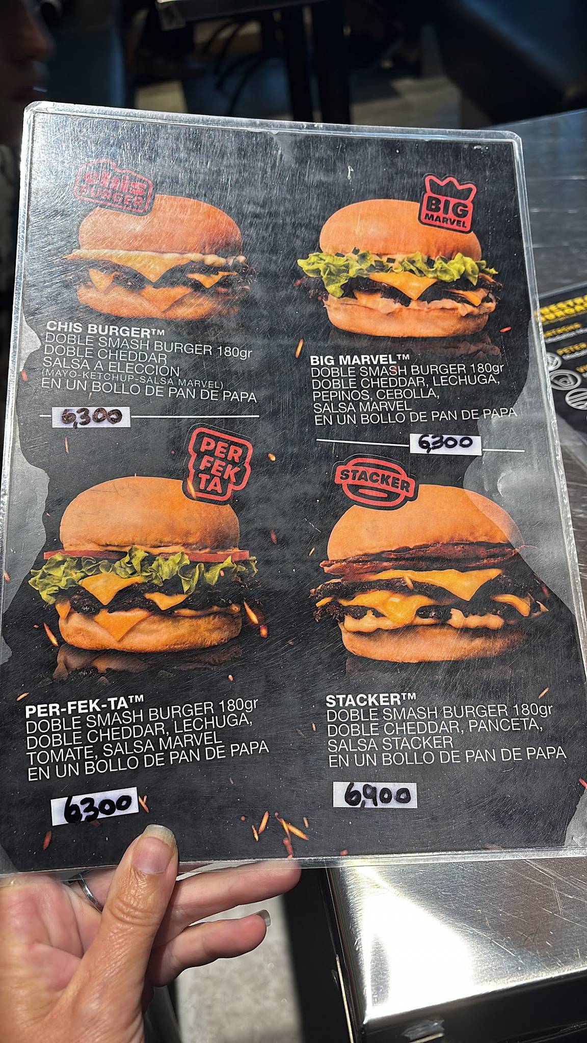 Carta del restaurante Marvel Food, Rosario