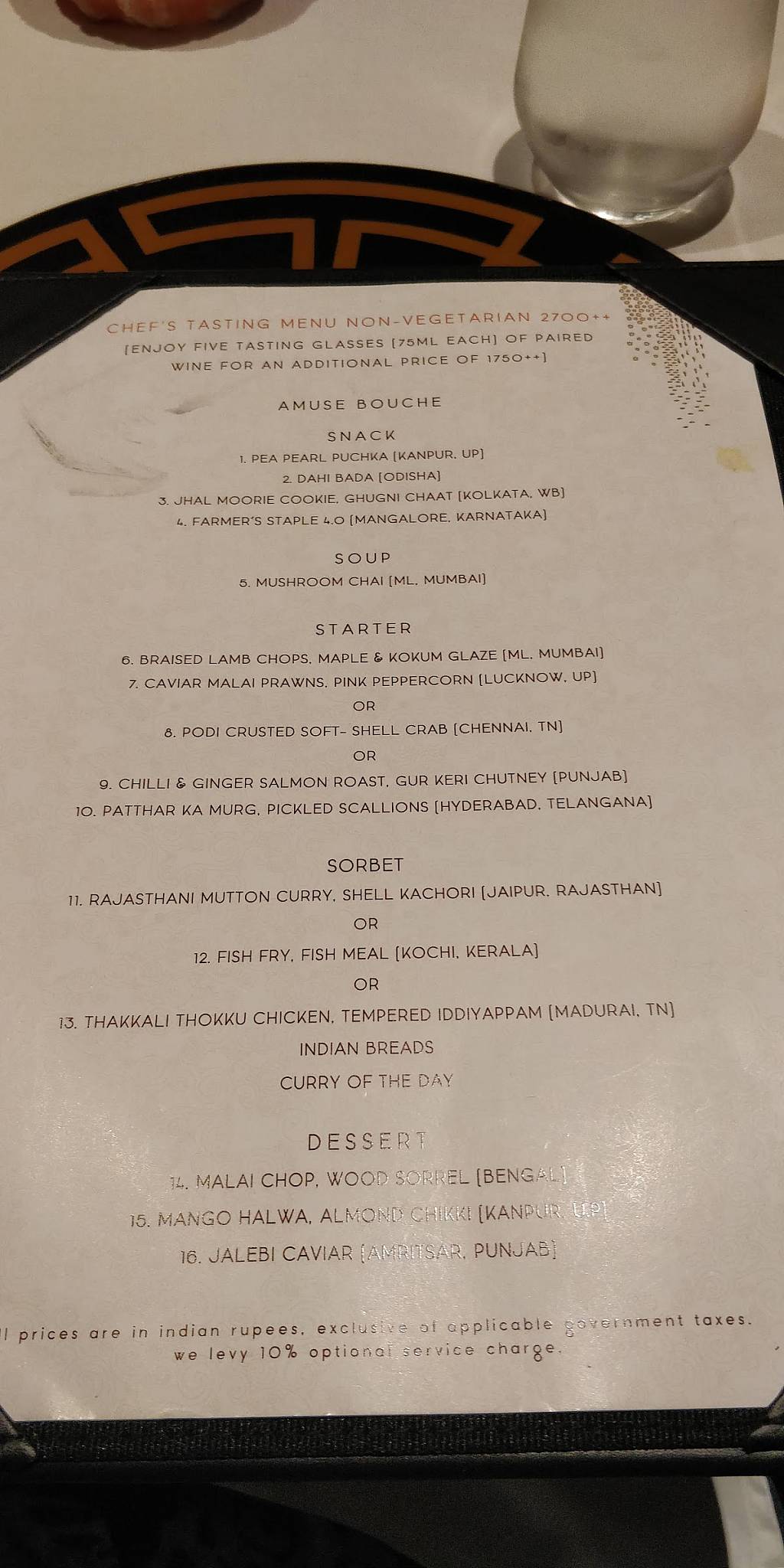 Menu at Masala Library by Jiggs Kalra, Mumbai, Ground Floor