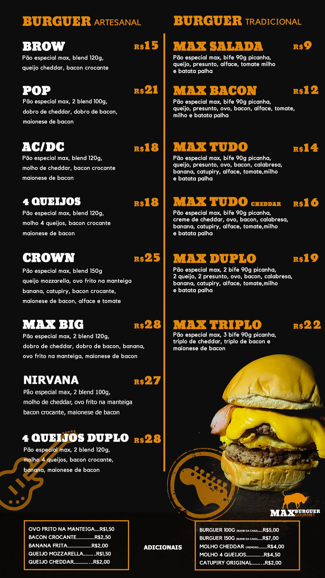 Menu em Max Burguer restaurante, Serra