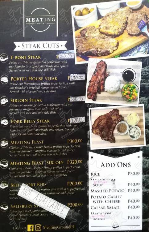 Carta de parrilla Meating Ground, Ciudad Quezon