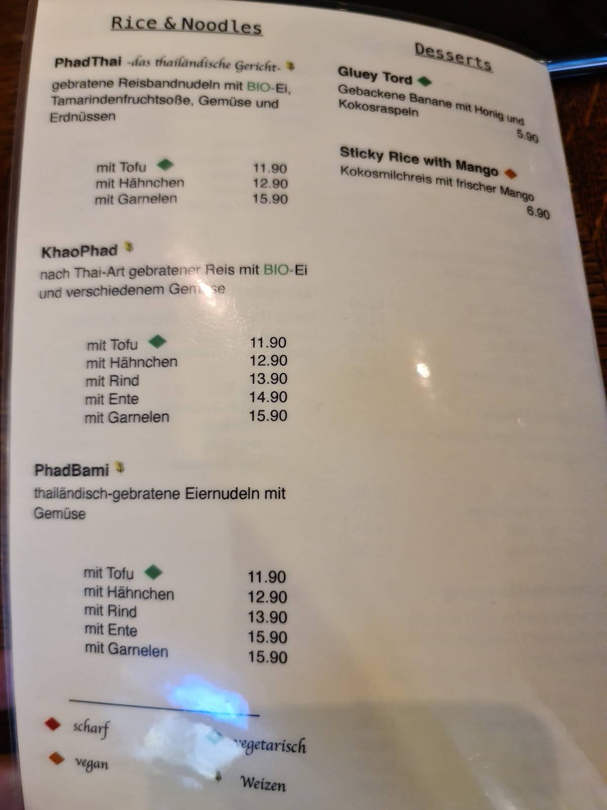 Speisekarte von Mei Thai Restaurant, Saarbrücken