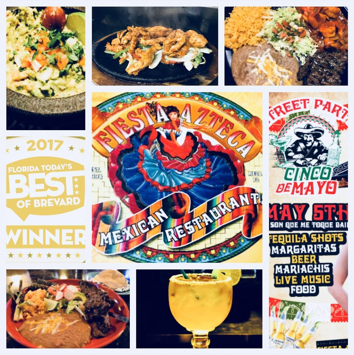 Menu at Fiesta Azteca of Suntree restaurant, Melbourne, 6765 N Wickham ...