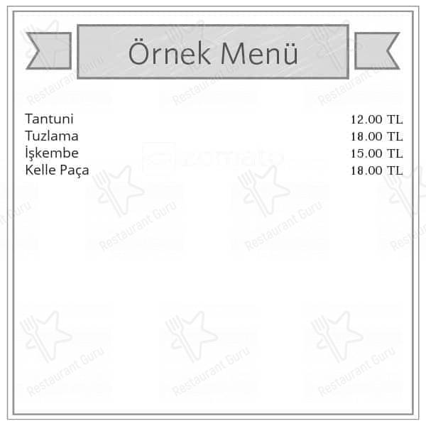 Menu at Meşhur Çorbacı Mecit Ustanın Yeri, Istanbul
