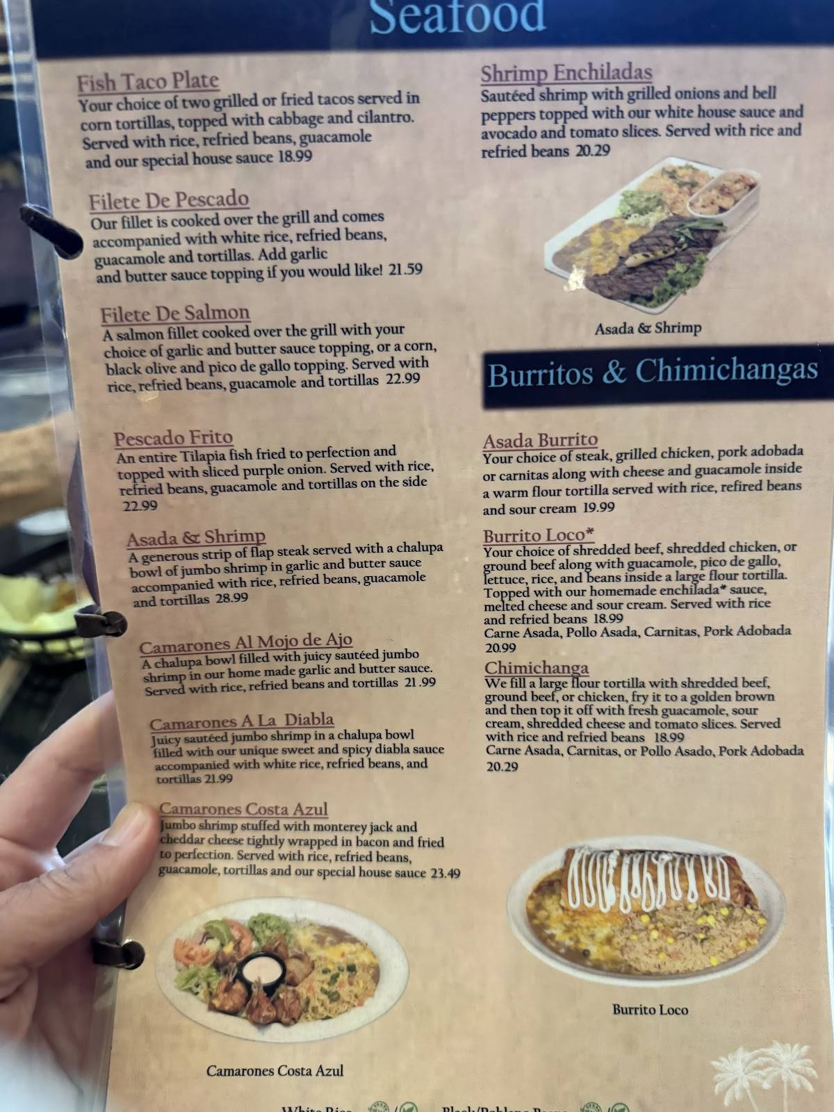 Menu at Mi Guadalajara Restaurant, Escondido