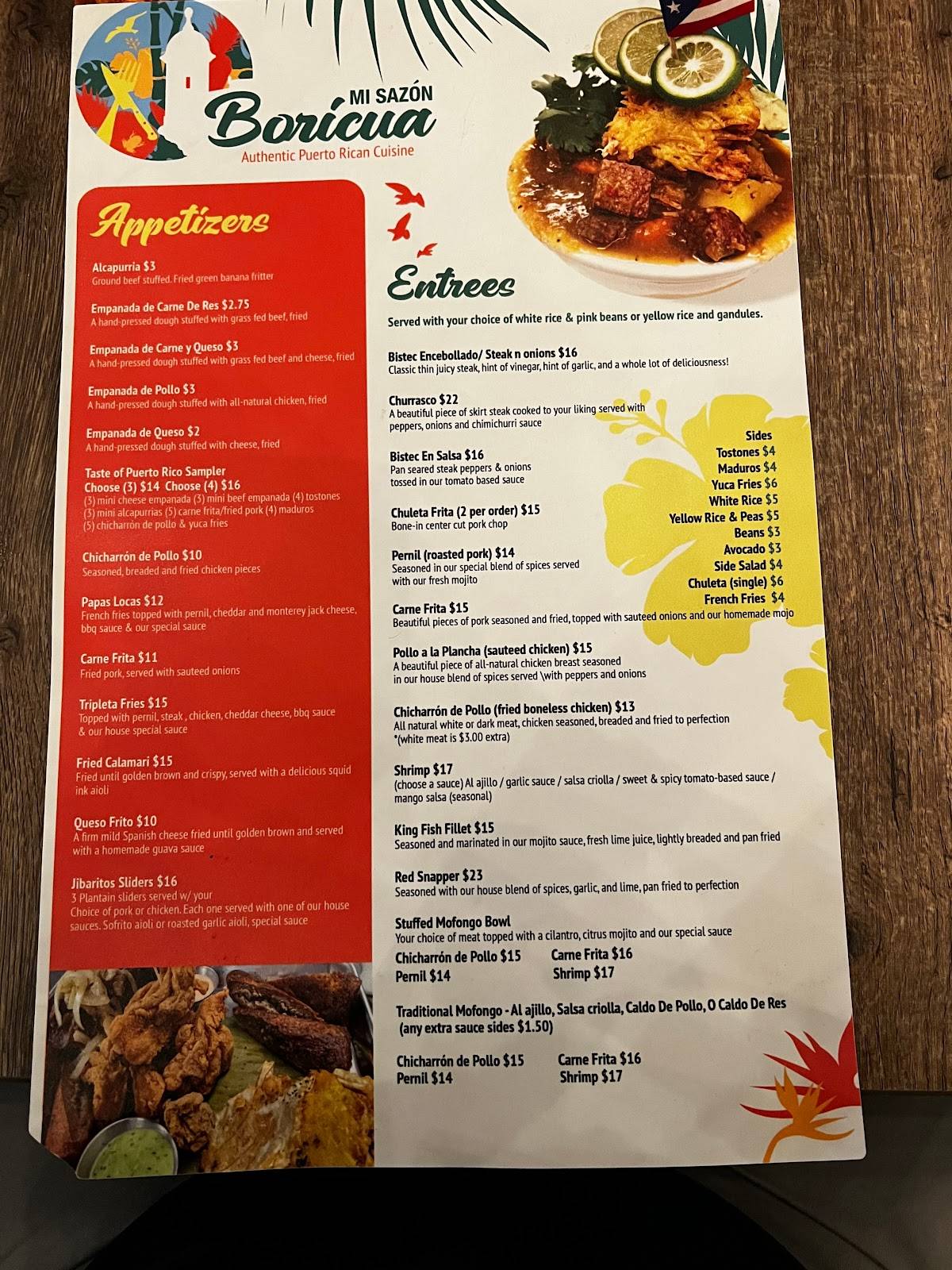 Menu at Mi Sazón Boricua restaurant, New Windsor, 318 Blooming Grove ...