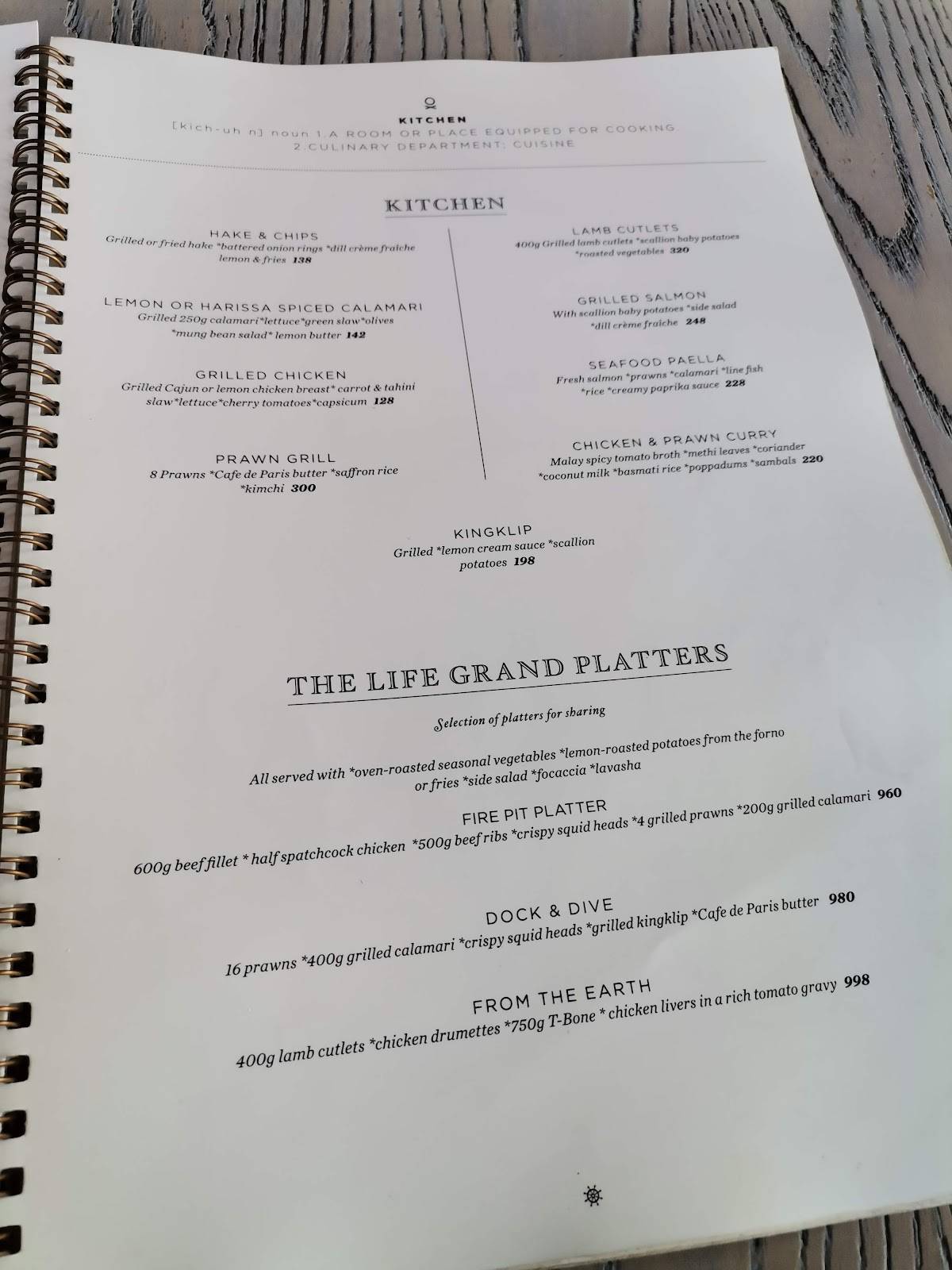 Menu at Life Grand Cafe Waterfall, Midrand, Waterfall Corner