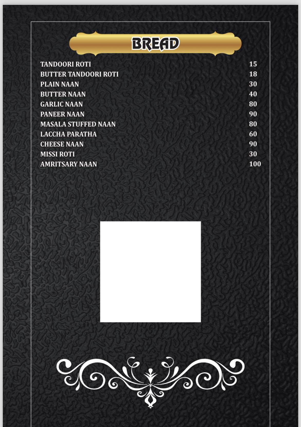 Menu at Milan Restaurant, Makrana