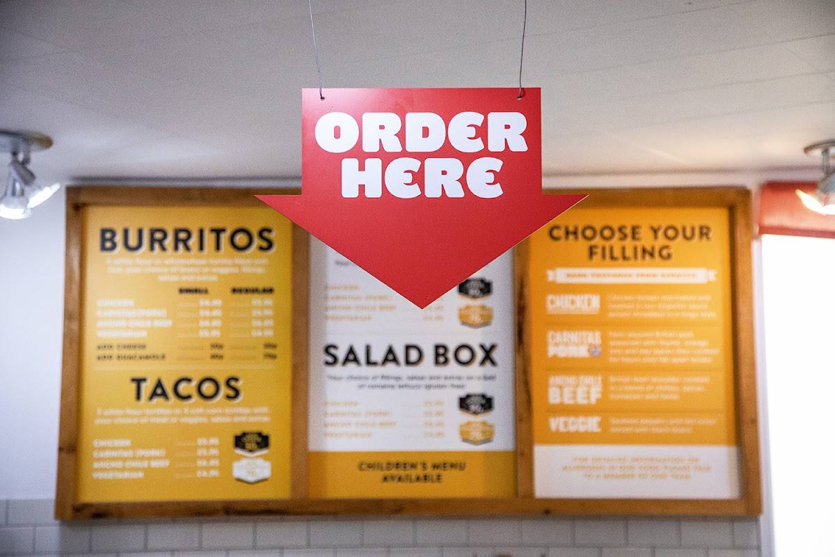 Menu at Mission Burrito Bath restaurant, Bath