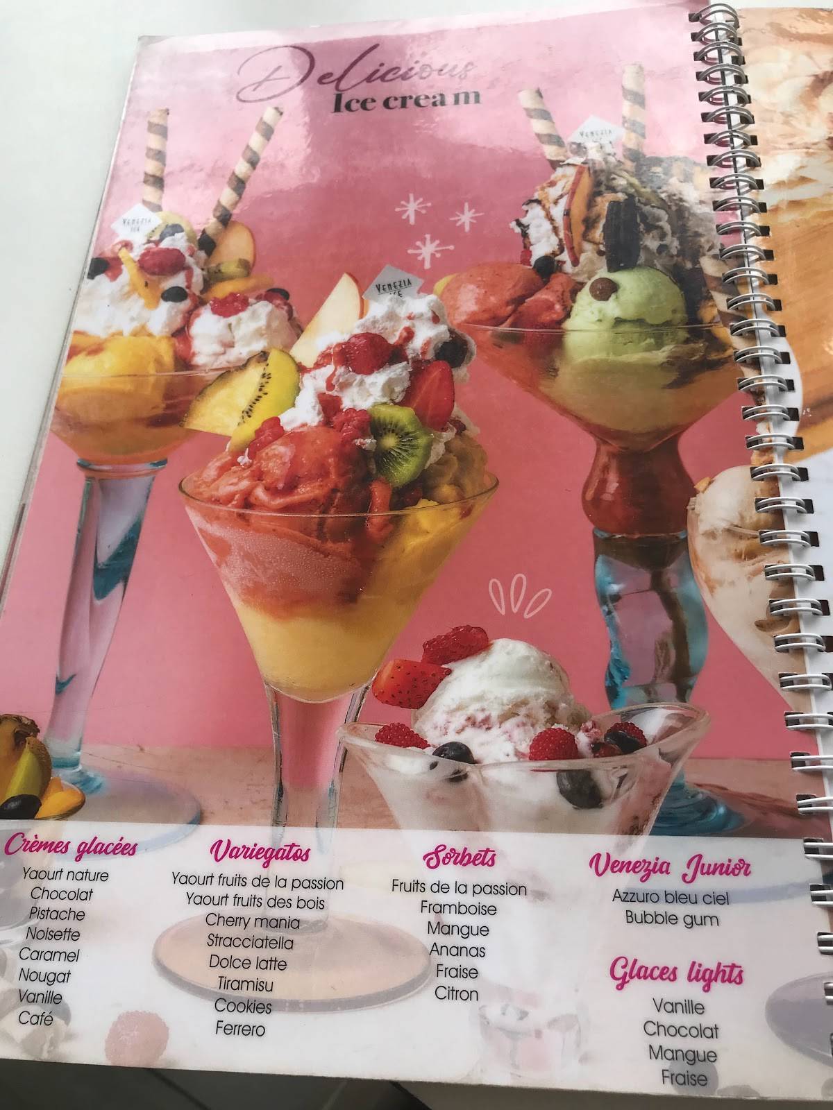 Menu au Venezia Ice Park fast food, Mohammedia, Bd Mohamed Zerktouni