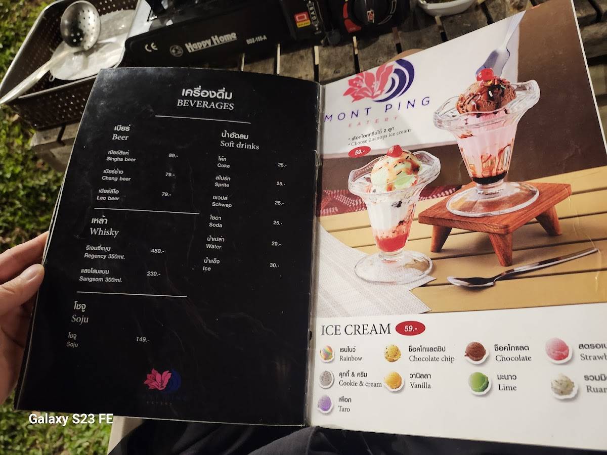 Menu at Mont Ping Eatery restaurant, Fa Ham