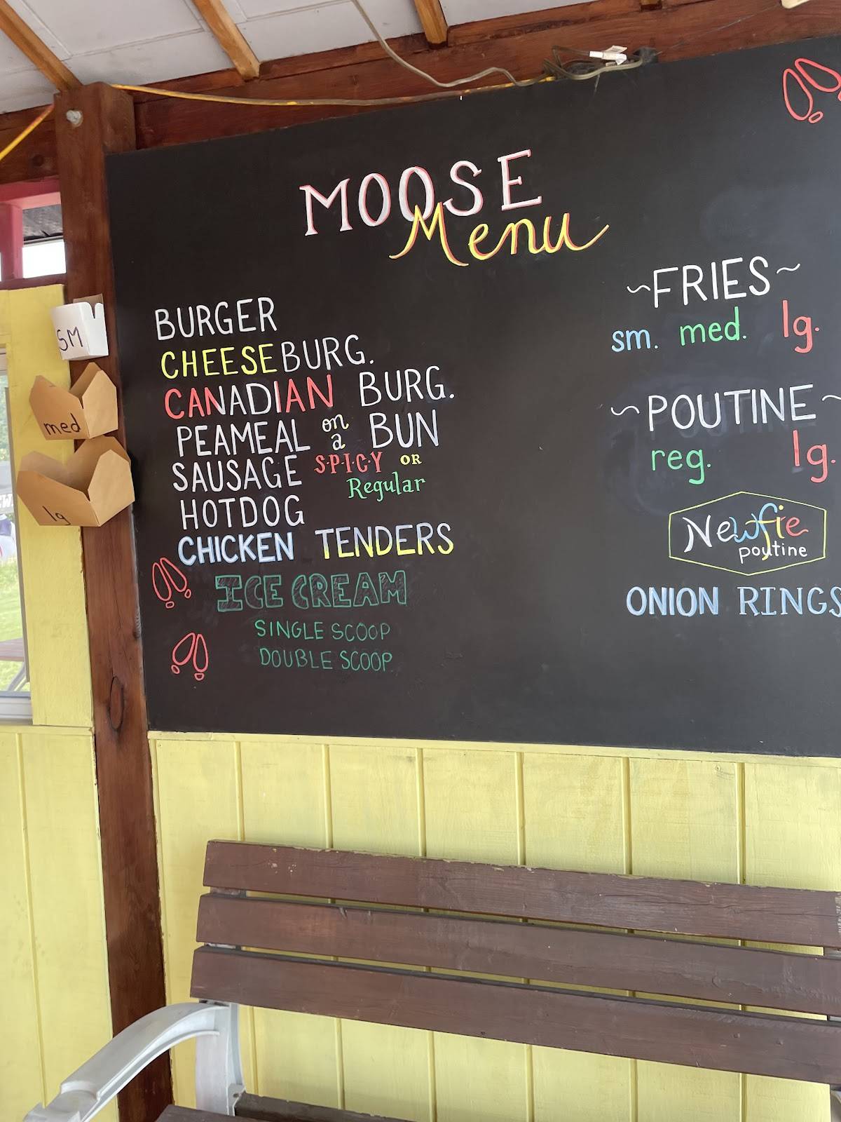 Menu at Moose Caboose Canadian Grill restaurant, Mount Albert