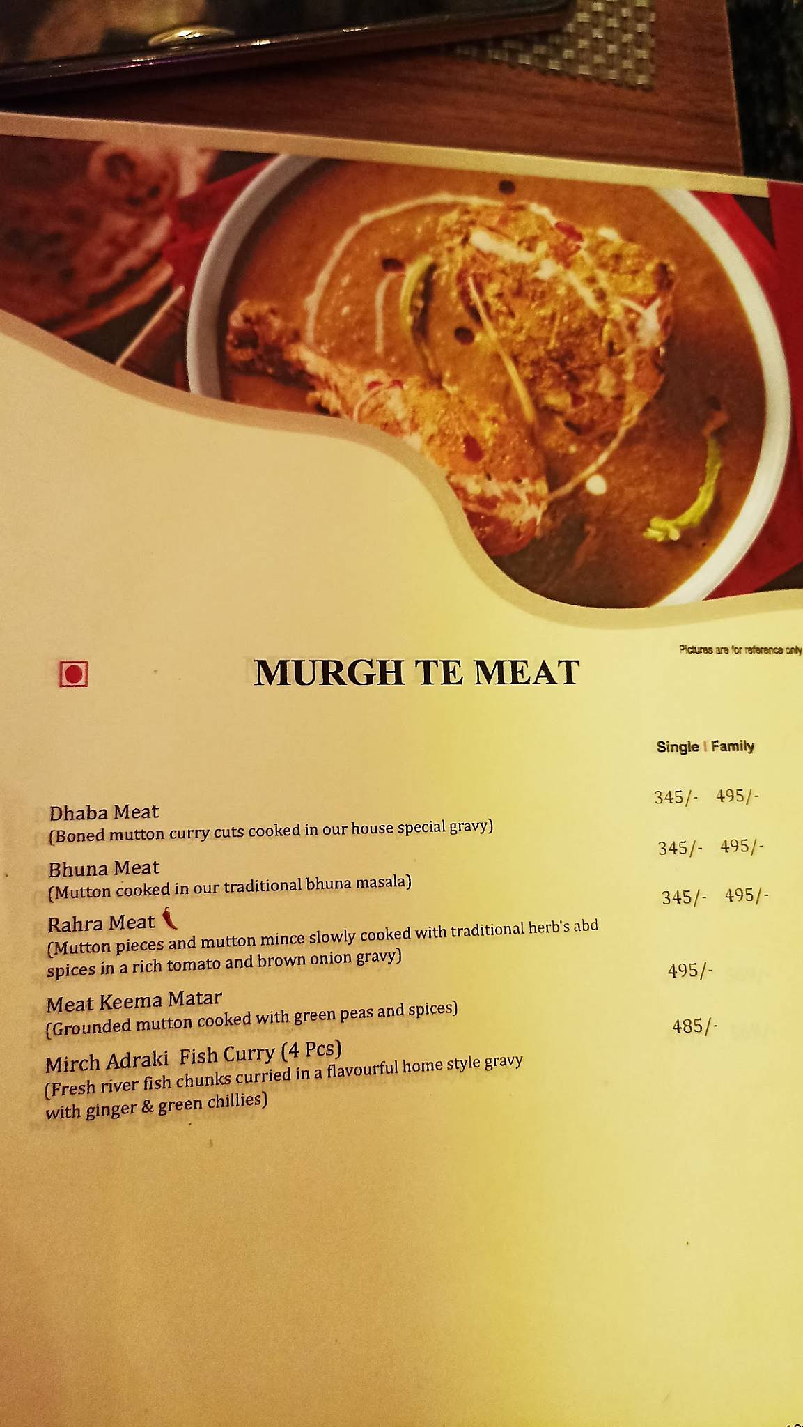 Menu at Pind Balluchi, Moradabad, Siddhi Towers