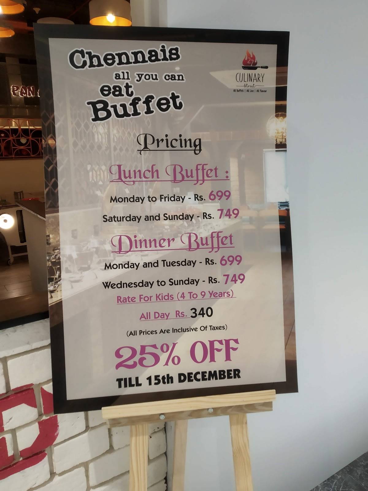 Menu at Moti Mahal Barbecues - Marina Mall, Chennai