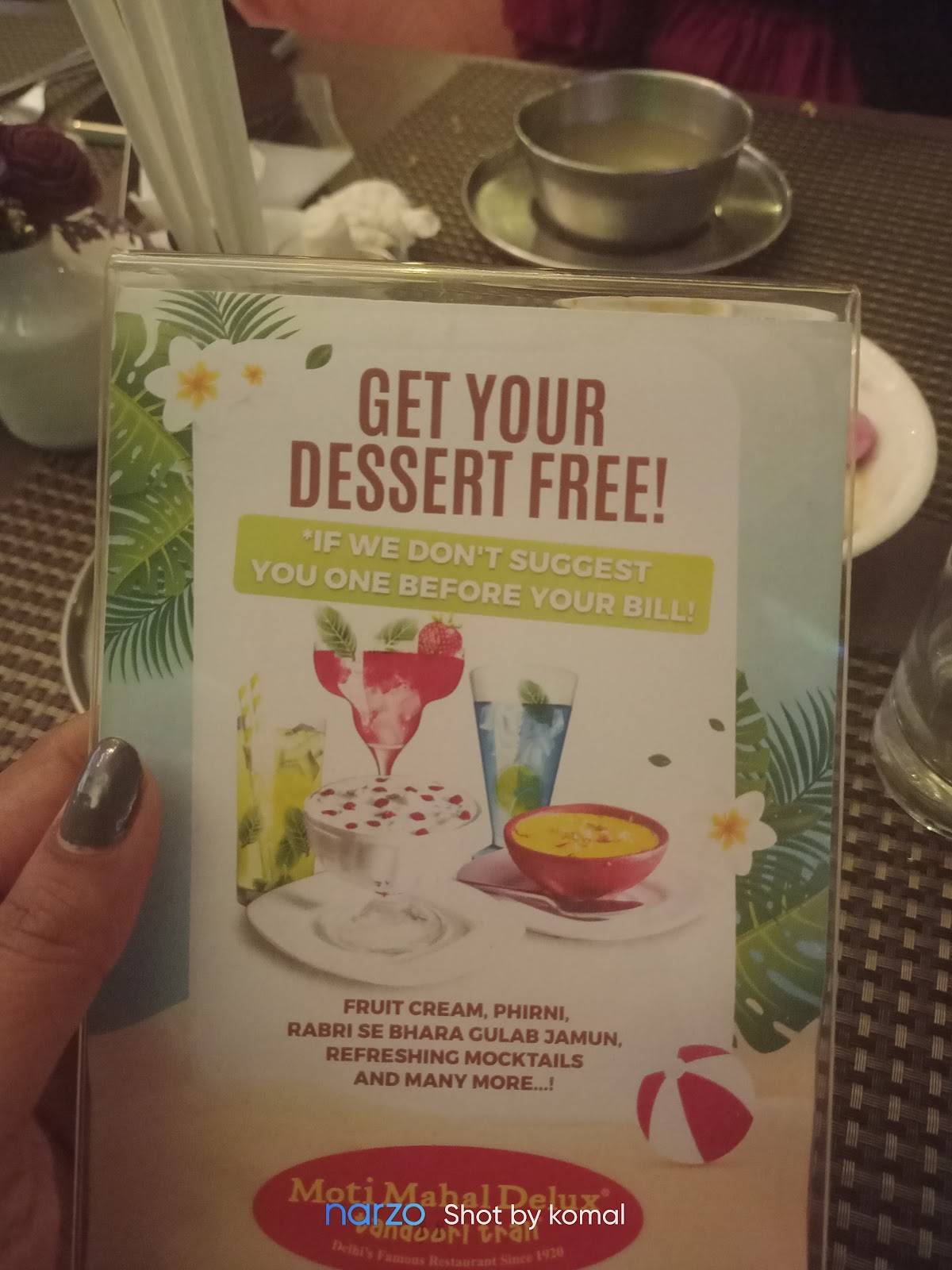 Menu at Moti Mahal Delux Tandoori Trail, Ranchi, Karni Heights