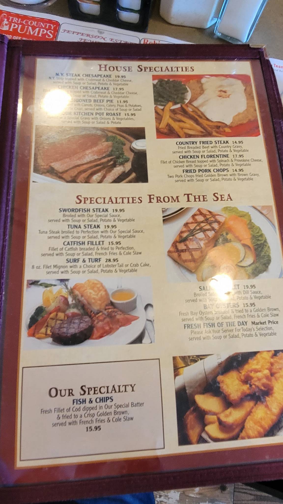 Menu at Mountain View Diner restaurant, Charles Town