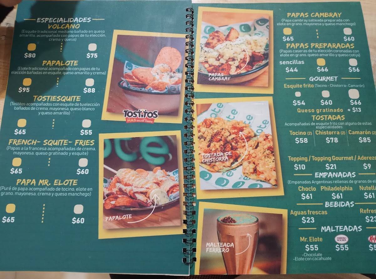 Menu at Mr Elote Mix restaurant, Tizayuca