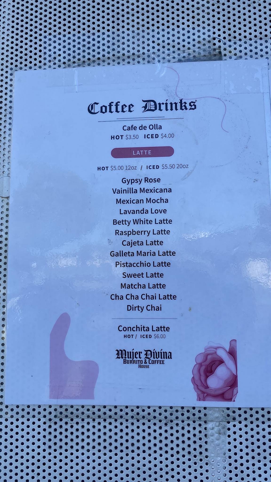 Menu at Mujer Divina restaurant, National City