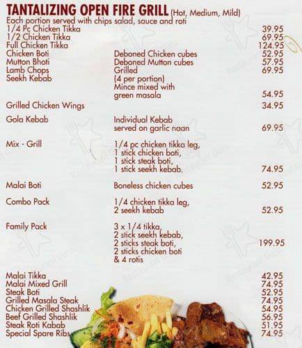Menu at My Diners Pavilion Mall restaurant, Durban, Shop CL 05