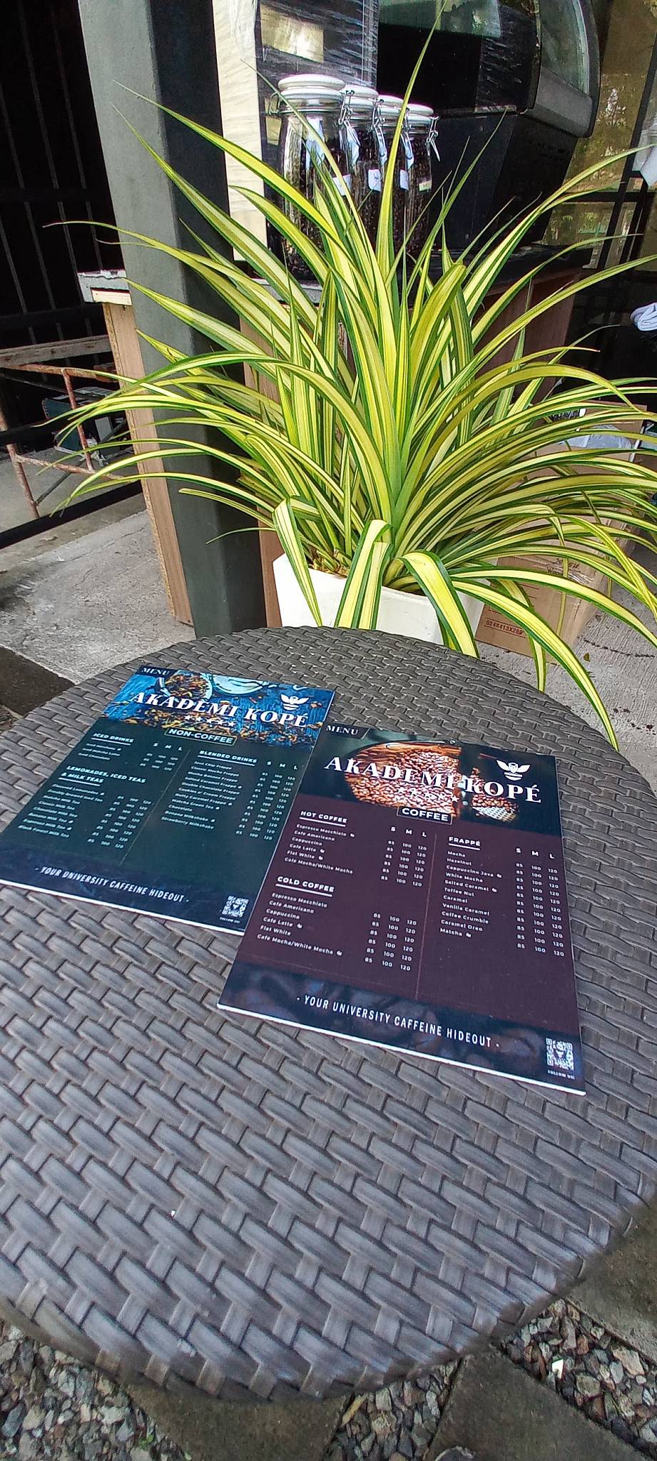 Menu at My Kope Akademia Cafe, Cebu City